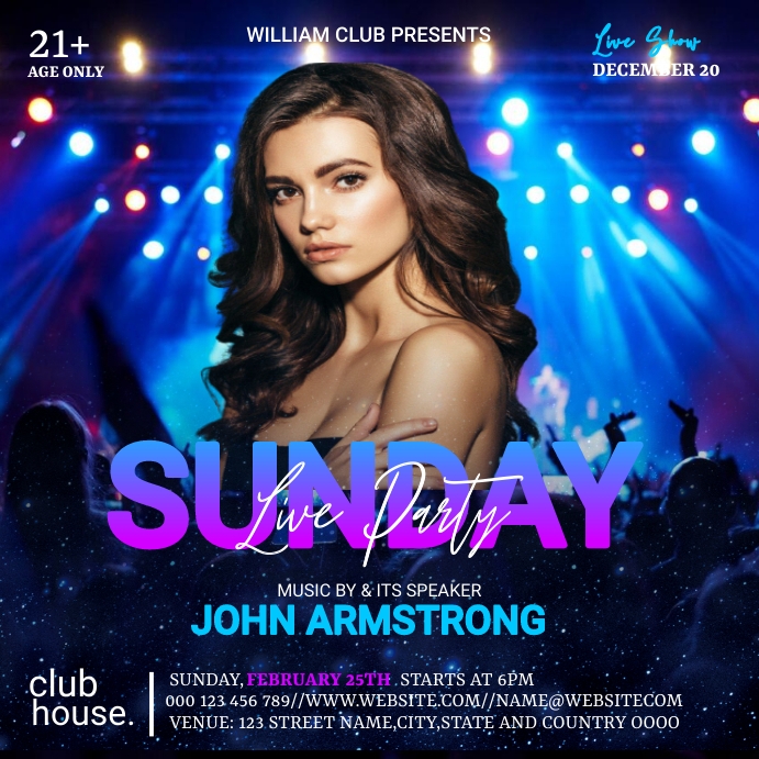 Sunday Party Template | PosterMyWall