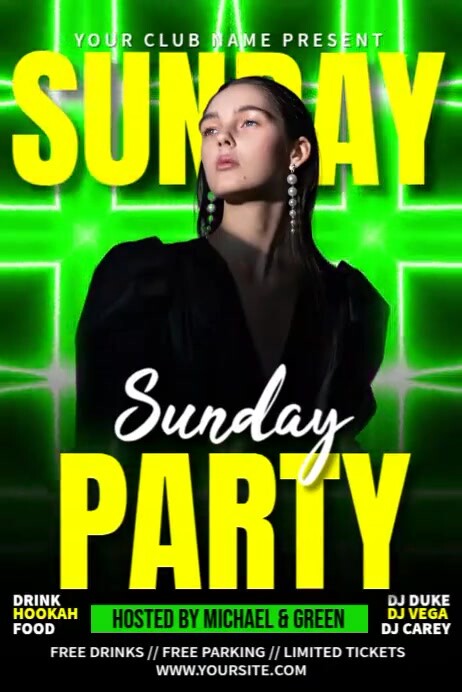 Sunday Party Template | PosterMyWall