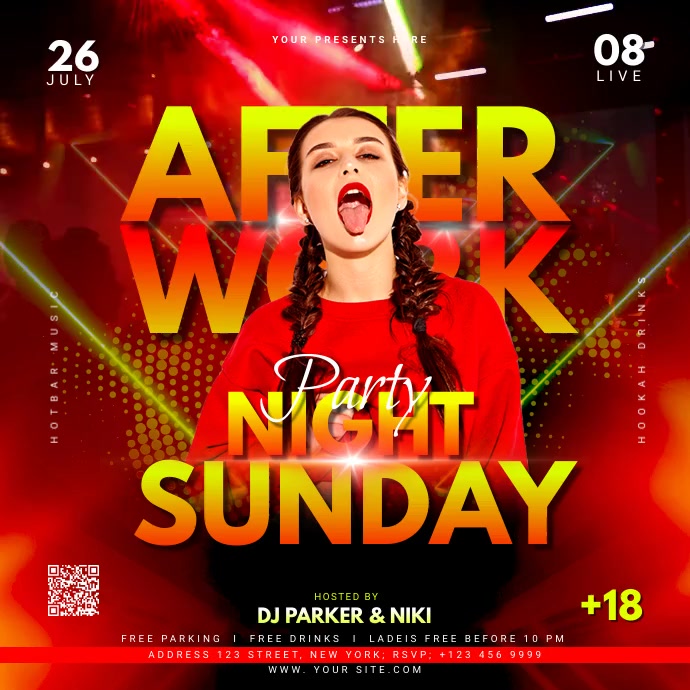SUNDAY PARTY Template | PosterMyWall