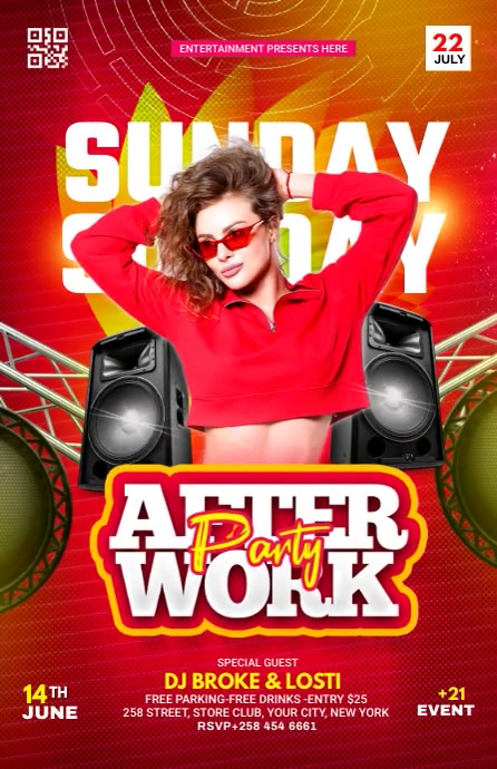 SUNDAY PARTY Template | PosterMyWall