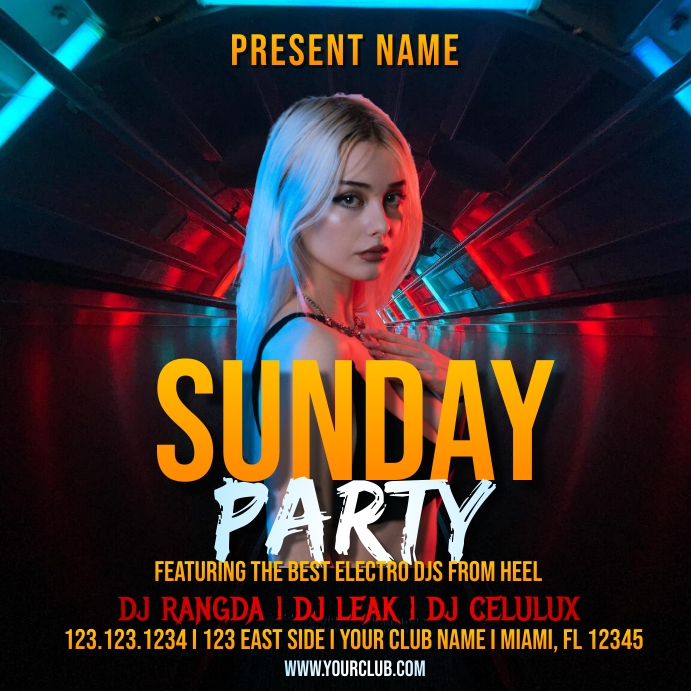 Copy of Sunday Party | PosterMyWall