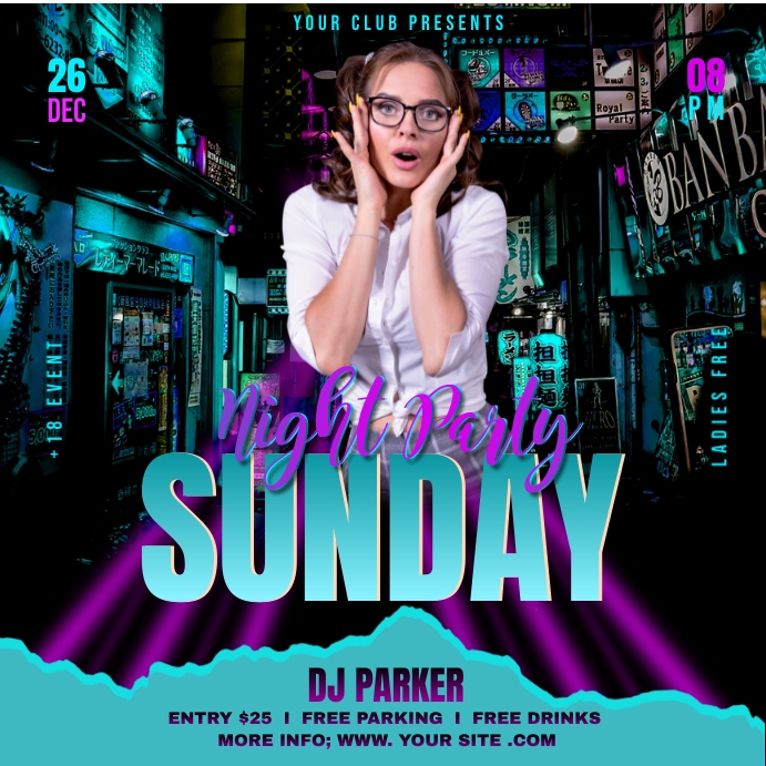 Copy of SUNDAY PARTY | PosterMyWall