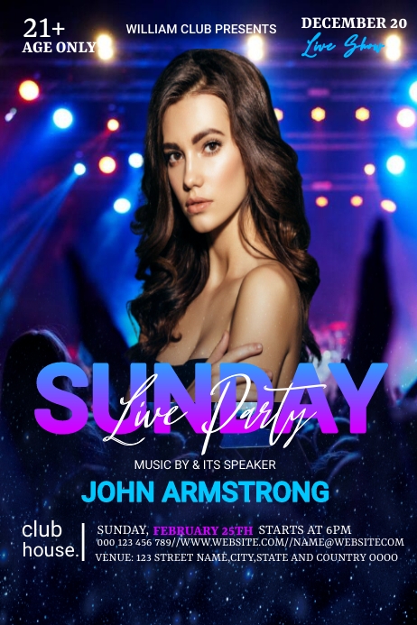 Sunday Party Template | PosterMyWall