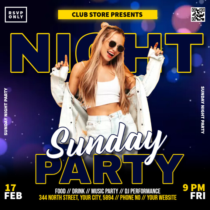 Sunday Party Template | PosterMyWall
