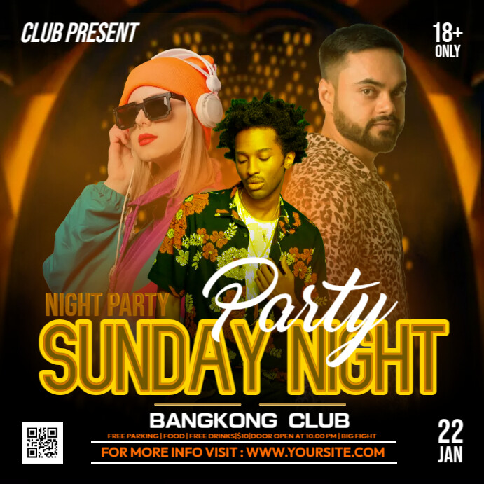 Sunday Party Template | PosterMyWall