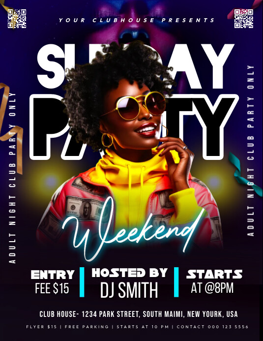 SUNDAY PARTY Template | PosterMyWall