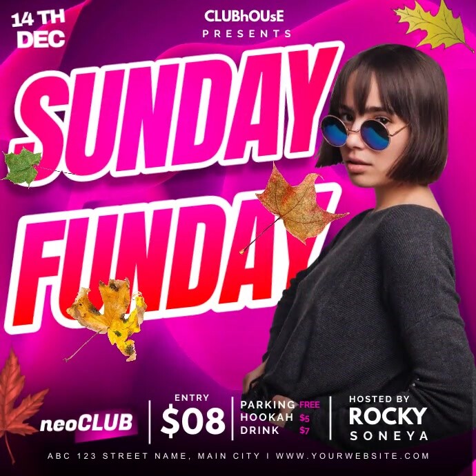 sunday party Template | PosterMyWall