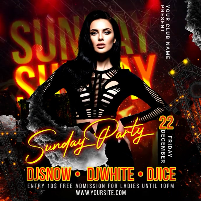 sunday party Template | PosterMyWall
