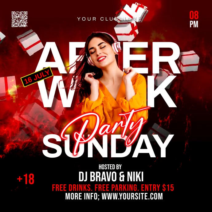 SUNDAY PARTY Template | PosterMyWall