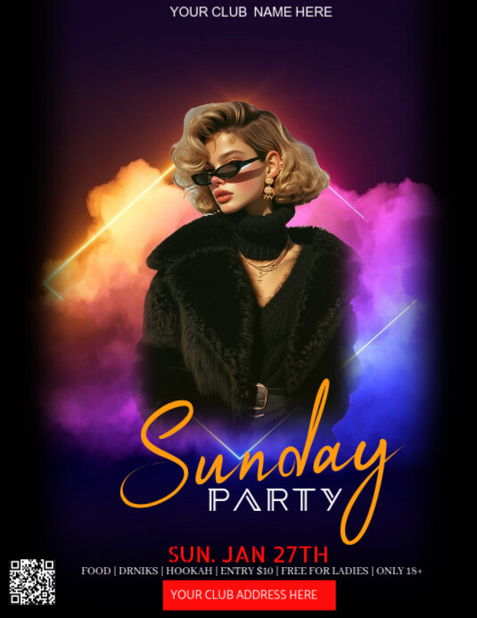 Plantilla de Sunday party | PosterMyWall