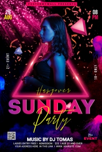 SUNDAY PARTY Template | PosterMyWall