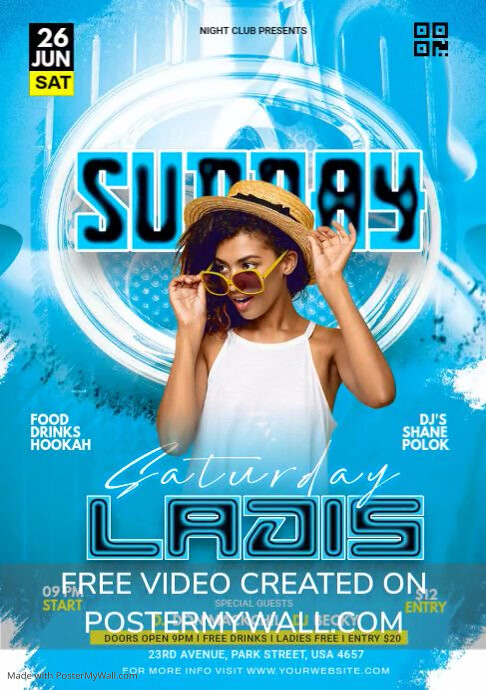 SUNDAY PARTY Template | PosterMyWall