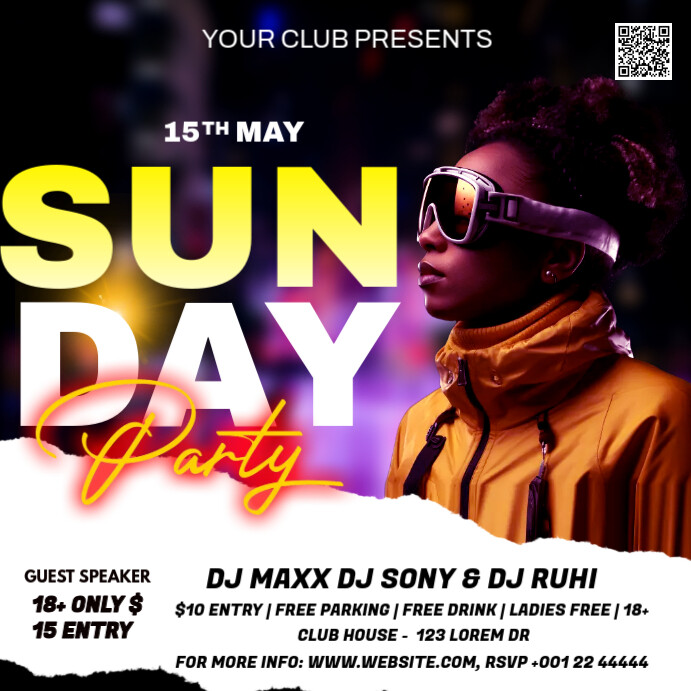 Sunday party Template | PosterMyWall
