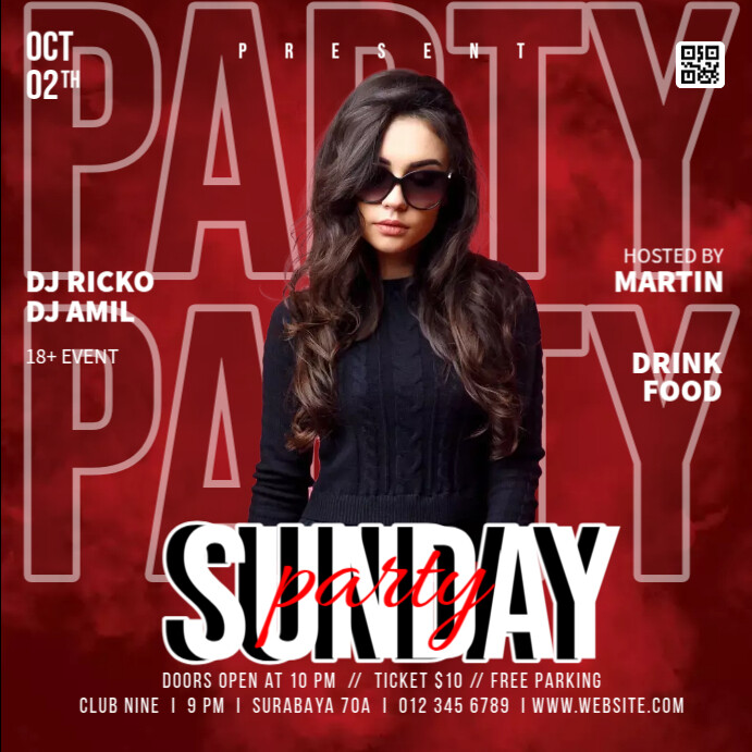 Sunday Party Template | PosterMyWall
