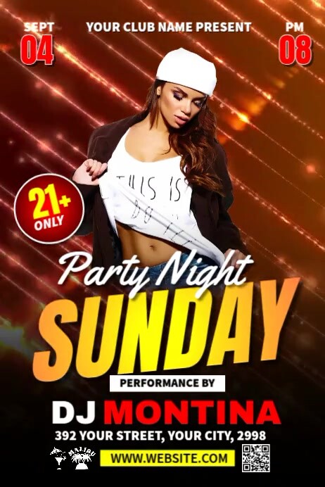 Plantilla de Sunday Party | PosterMyWall