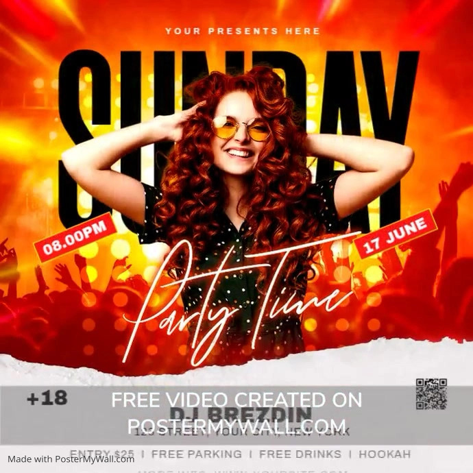 Sunday party Template | PosterMyWall