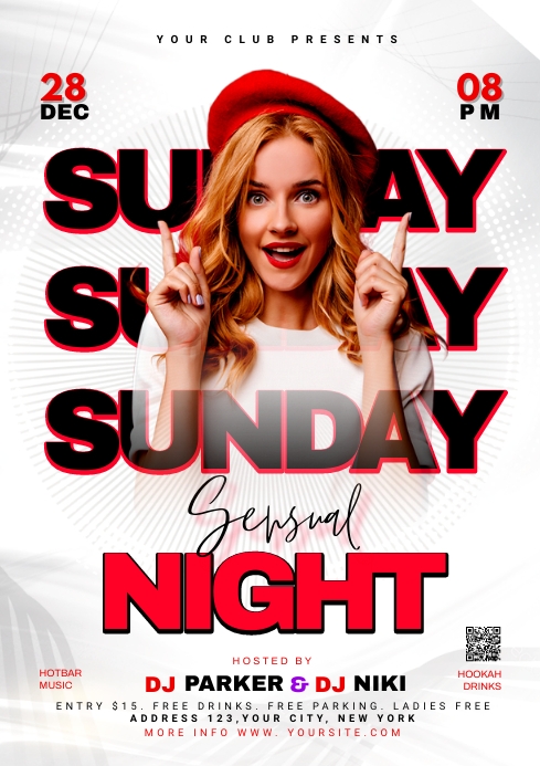 SUNDAY PARTY Template | PosterMyWall