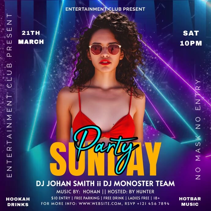 sunday party Template | PosterMyWall
