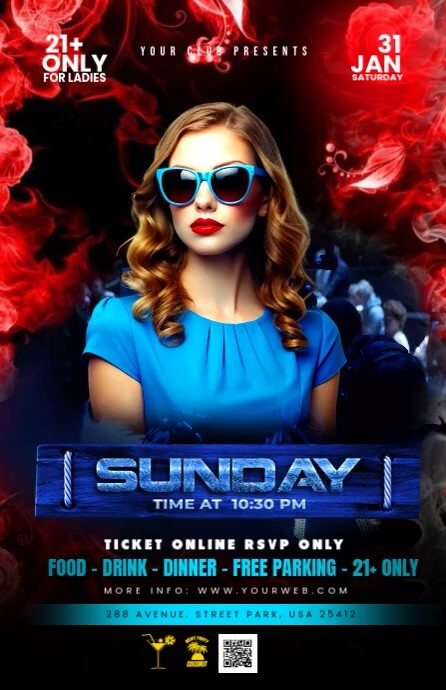 sunday party Template | PosterMyWall