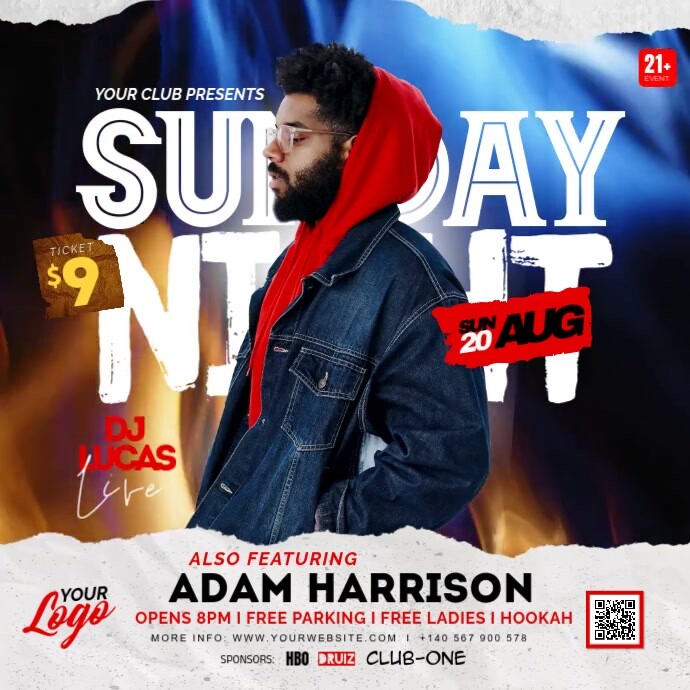Plantilla de sunday party | PosterMyWall