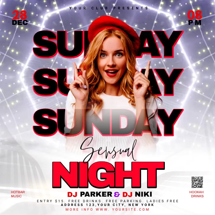 Plantilla de SUNDAY PARTY | PosterMyWall