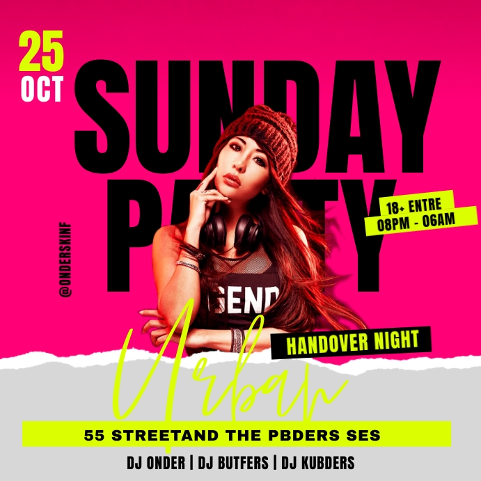 Plantilla de sunday party | PosterMyWall