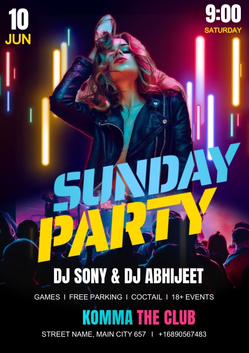 Sunday Party flyer Template | PosterMyWall