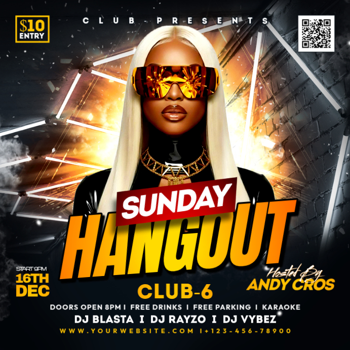 Sunday party flyer Template | PosterMyWall