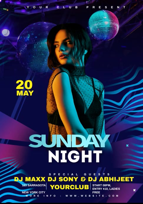 Copy of Sunday Party flyer | PosterMyWall