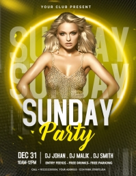 Sunday party Poster Template | PosterMyWall