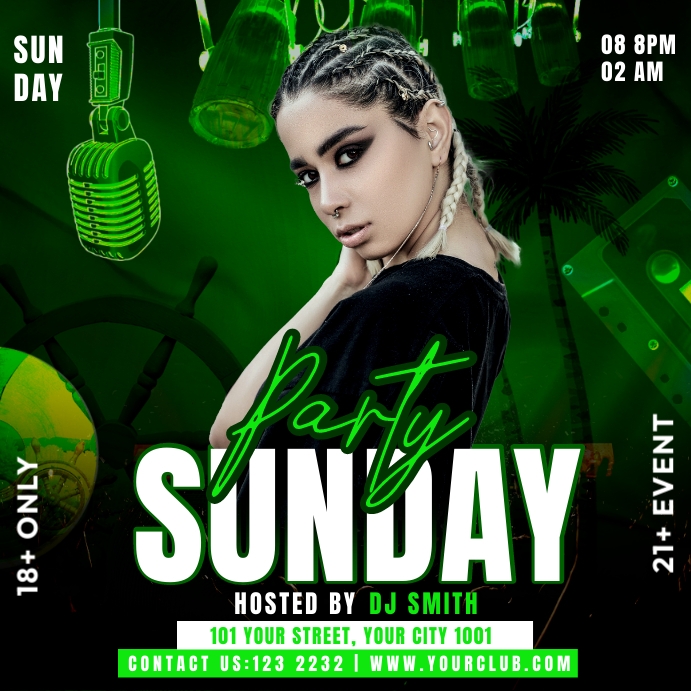 Sunday Party Flyer Template | PosterMyWall