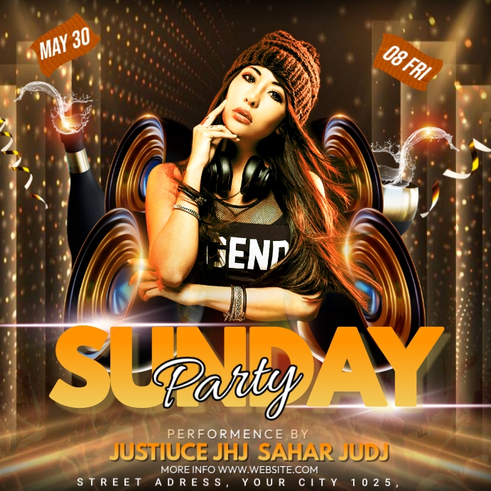 Sunday Party flyer Template | PosterMyWall