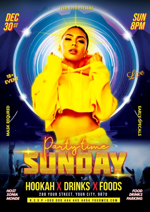 Sunday Party Flyer Template | PosterMyWall