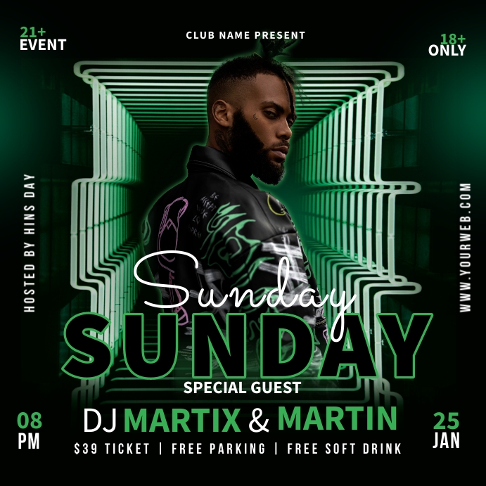 Sunday Party Flyer Template | PosterMyWall