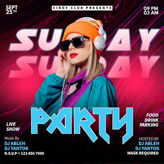 Sunday Party Flyer Template | PosterMyWall