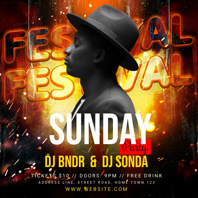 Sunday party Flyer Template | PosterMyWall