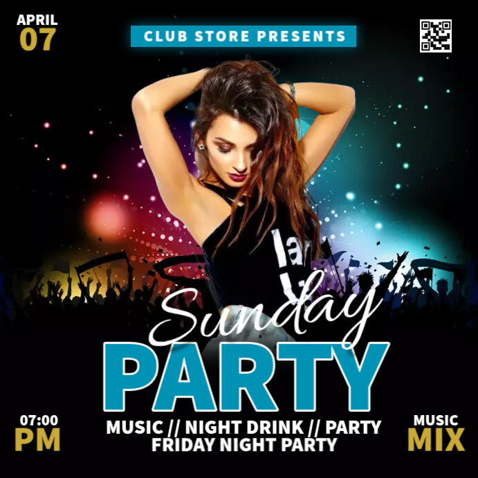 Copy of Sunday Party Night | PosterMyWall