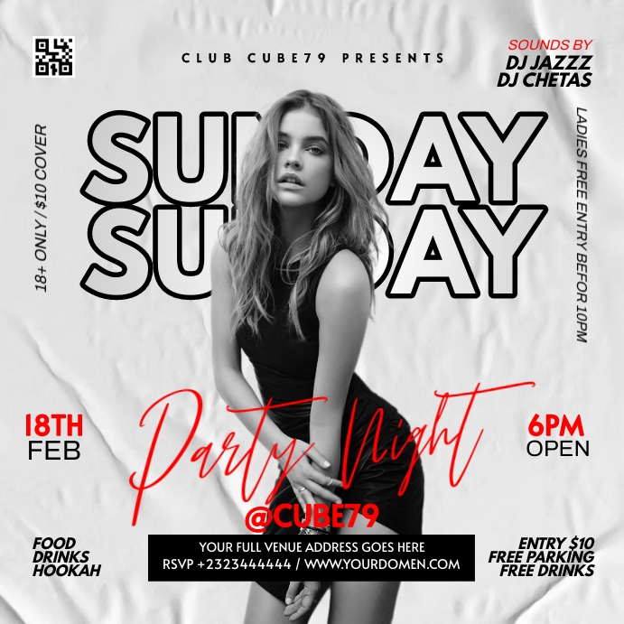 Sunday party night Template | PosterMyWall