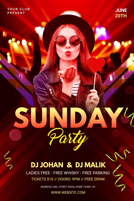 Copy of Sunday party Poster | PosterMyWall