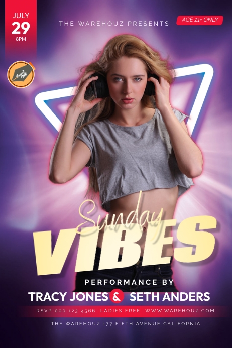 Sunday Party Poster Template | PosterMyWall