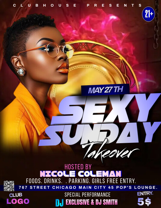 sunday party posters Template | PosterMyWall