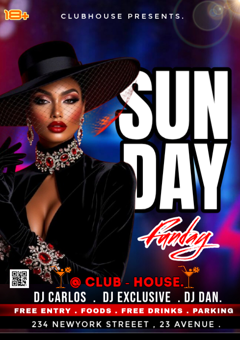 Plantilla de Sunday party posters | PosterMyWall