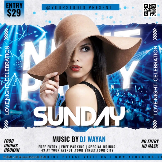 Sunday Party Template | PosterMyWall