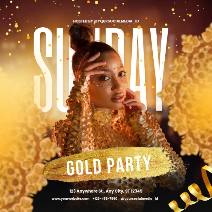 sunday party template | PosterMyWall