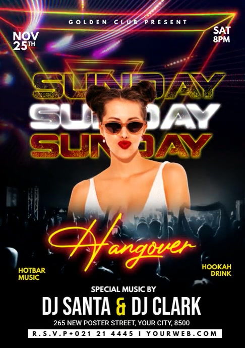Copy of Sunday party video ad | PosterMyWall