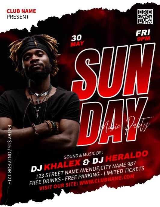 Sunday Party Video Ads Template | PosterMyWall