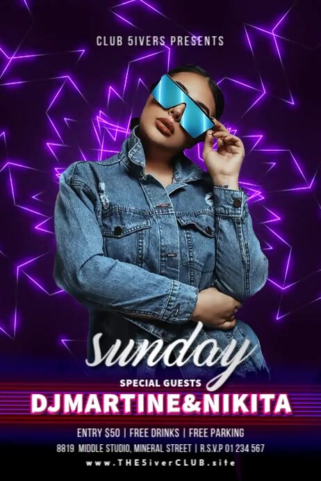 Sunday Party Video Template | PosterMyWall