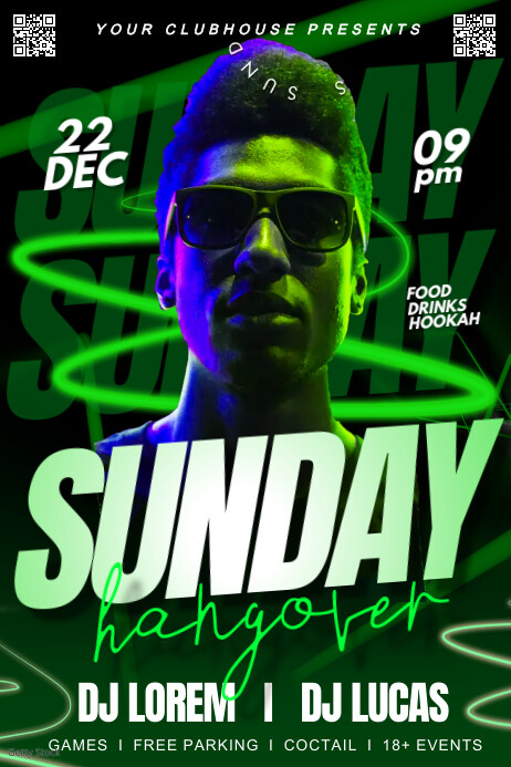 sunday party.a Template | PosterMyWall