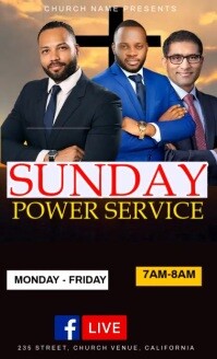 SUNDAY SERVICE Template | PosterMyWall
