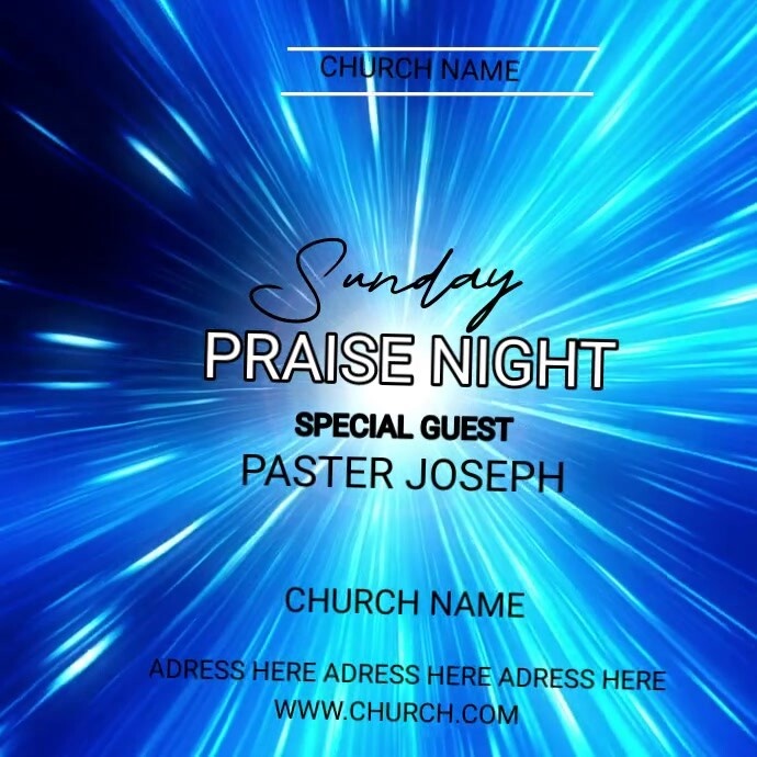 Sunday praise night Templat | PosterMyWall